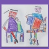 8살 쭈니 그림 우리 가족은 네모 네이버 블로그